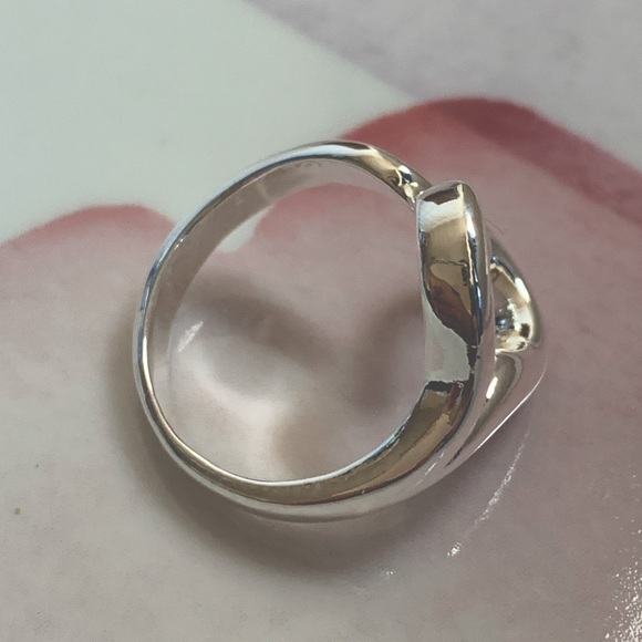 Jewelry | New 925 Sterling Silver Open Heart Shaped Resizable ...